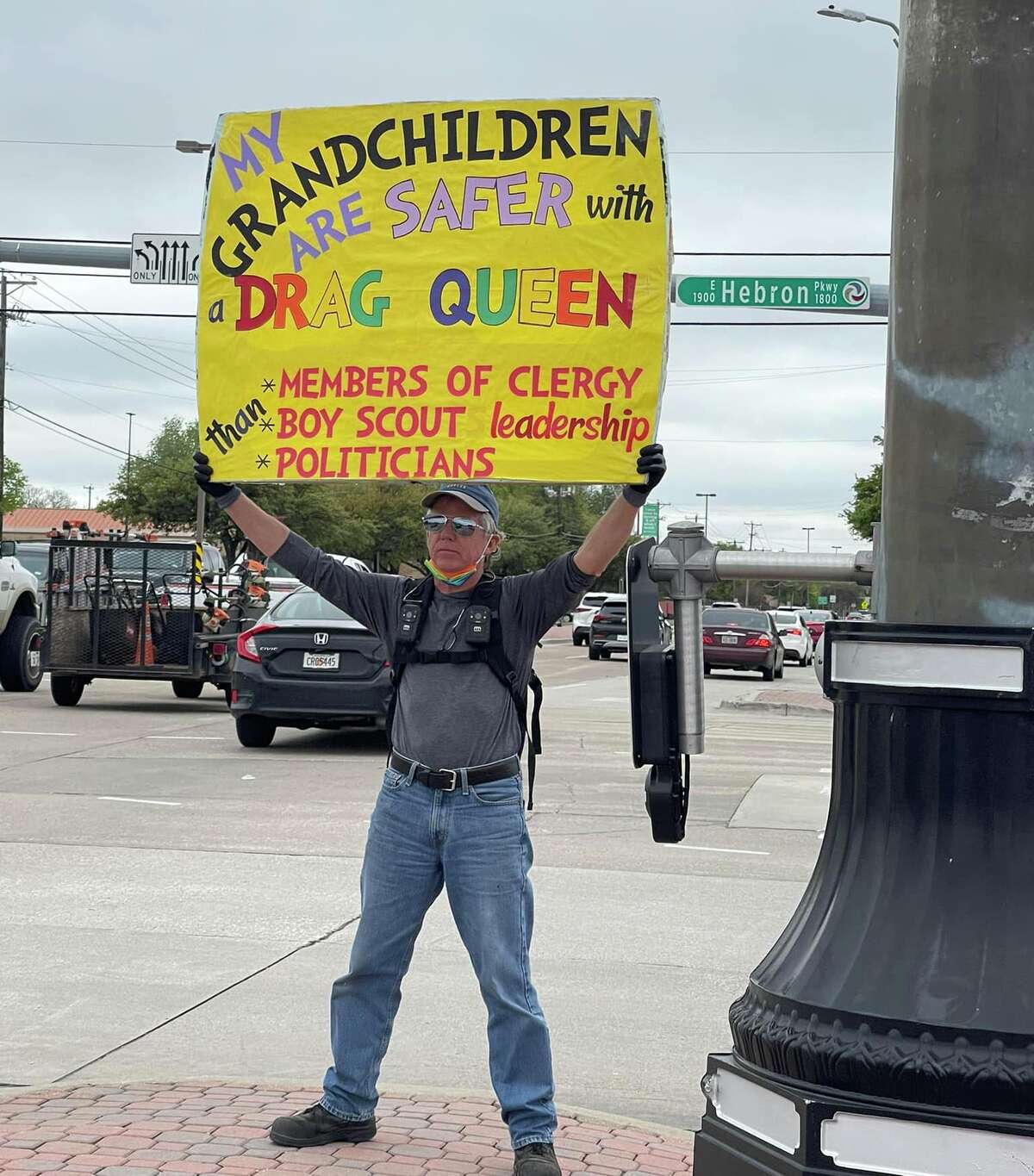 North Texas protestor dragging GOP goes viral on Reddit