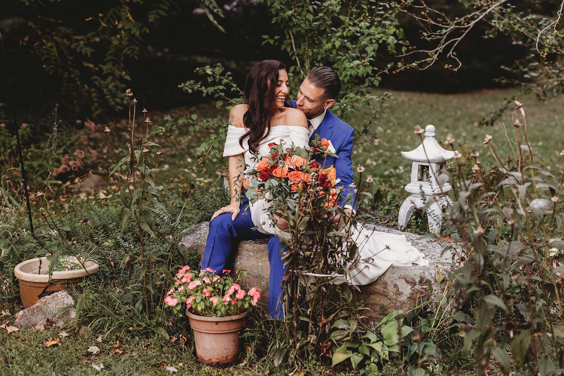 CT couple honors the past at their home wedding in Harwinton