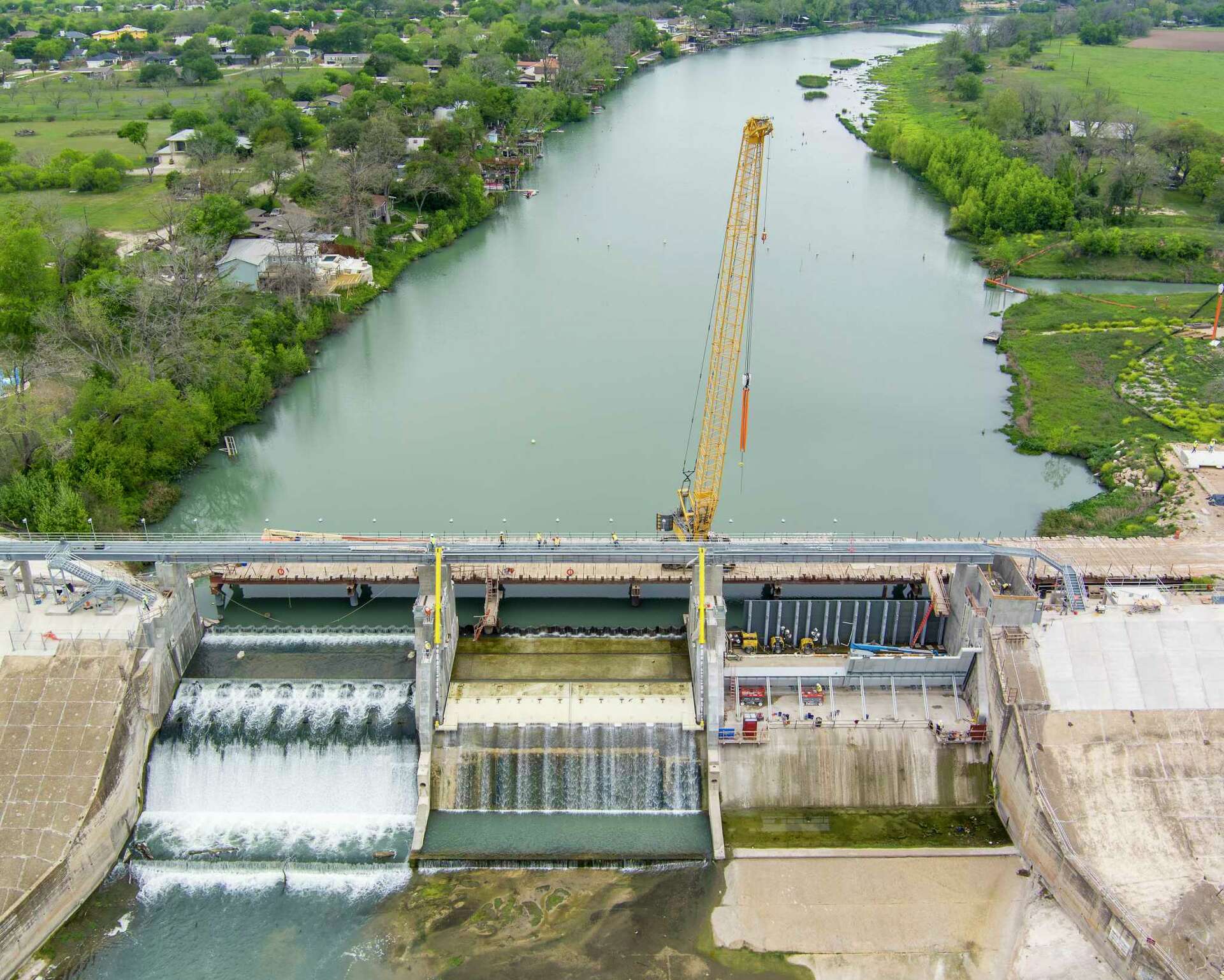 Lake McQueeney being drained this week for repairs to dam