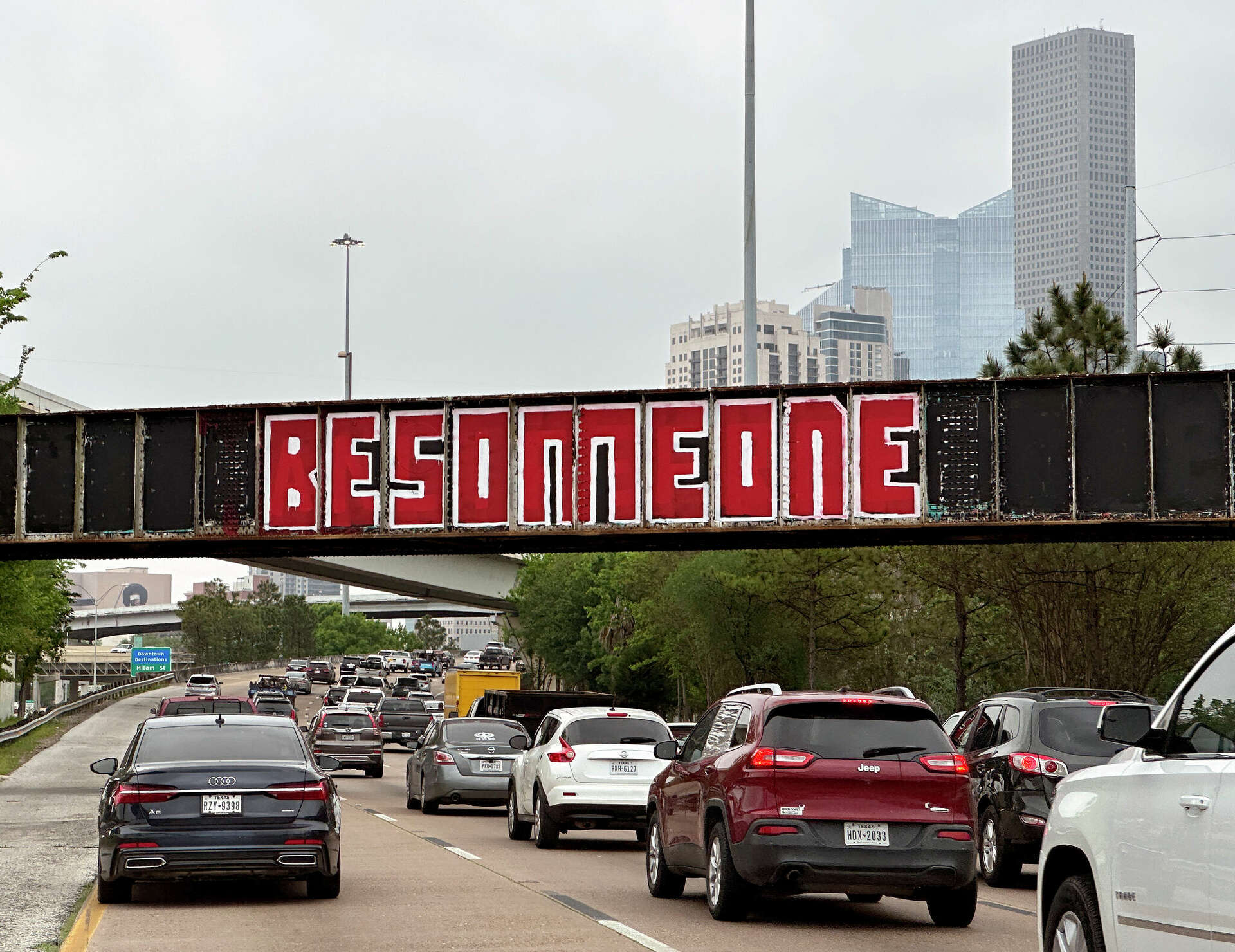 Houston artist charged after painting over 'Be Someone' graffiti