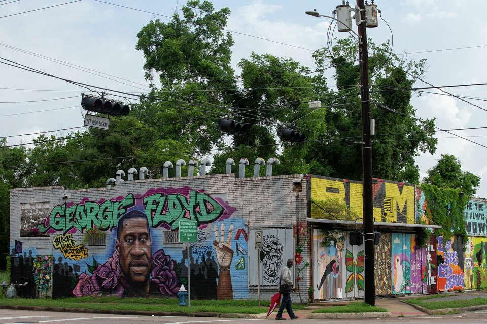 Best Houston murals downtown: Houston is Inspired, George Floyd