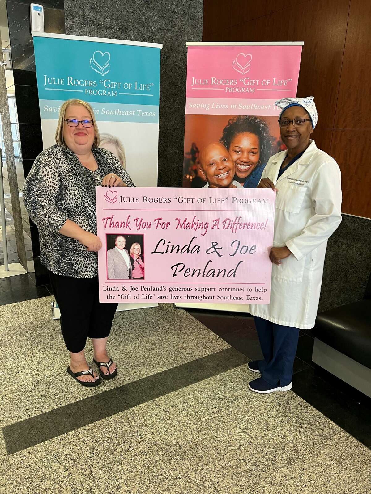 Linda and Joe Penland help fund Gift of Life mammogram screening event