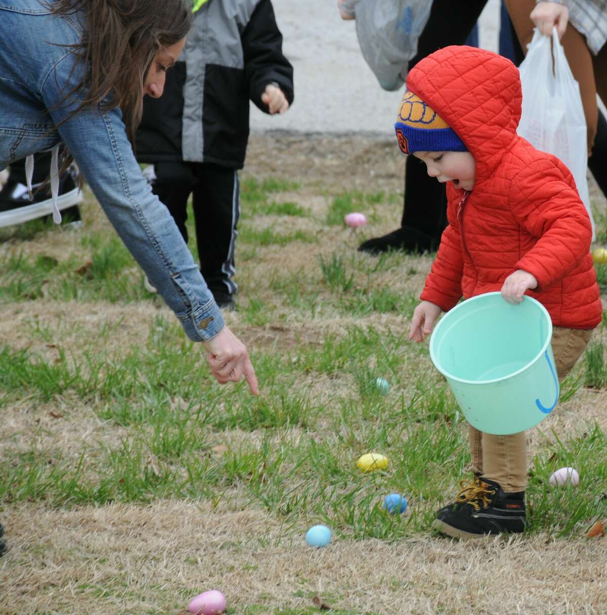 Young Easter egg hunters descended upon East Alton on Saturday