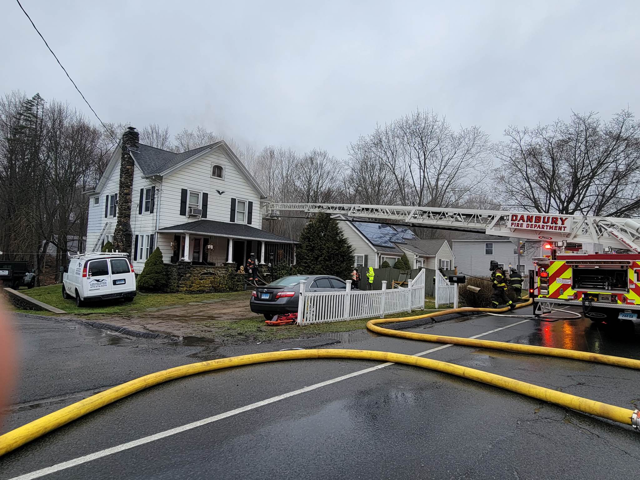Fire crews respond to Danbury house fire