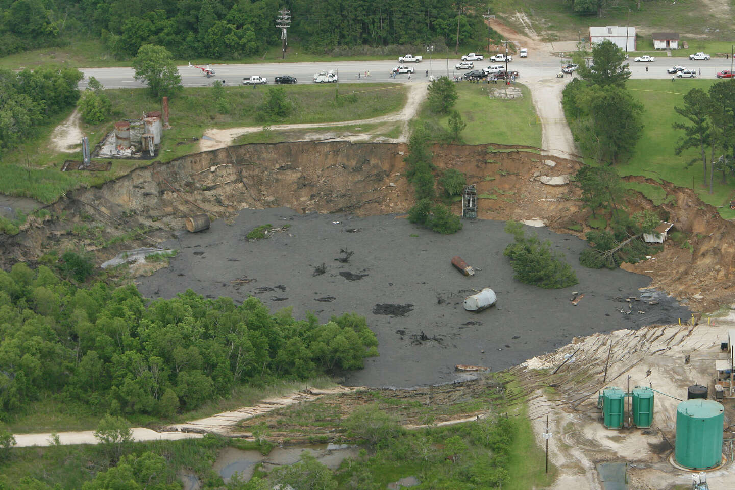 The Daisetta sinkhole is expanding after 15 years of being stable