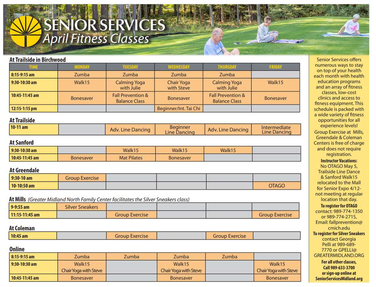 April Senior Center activities