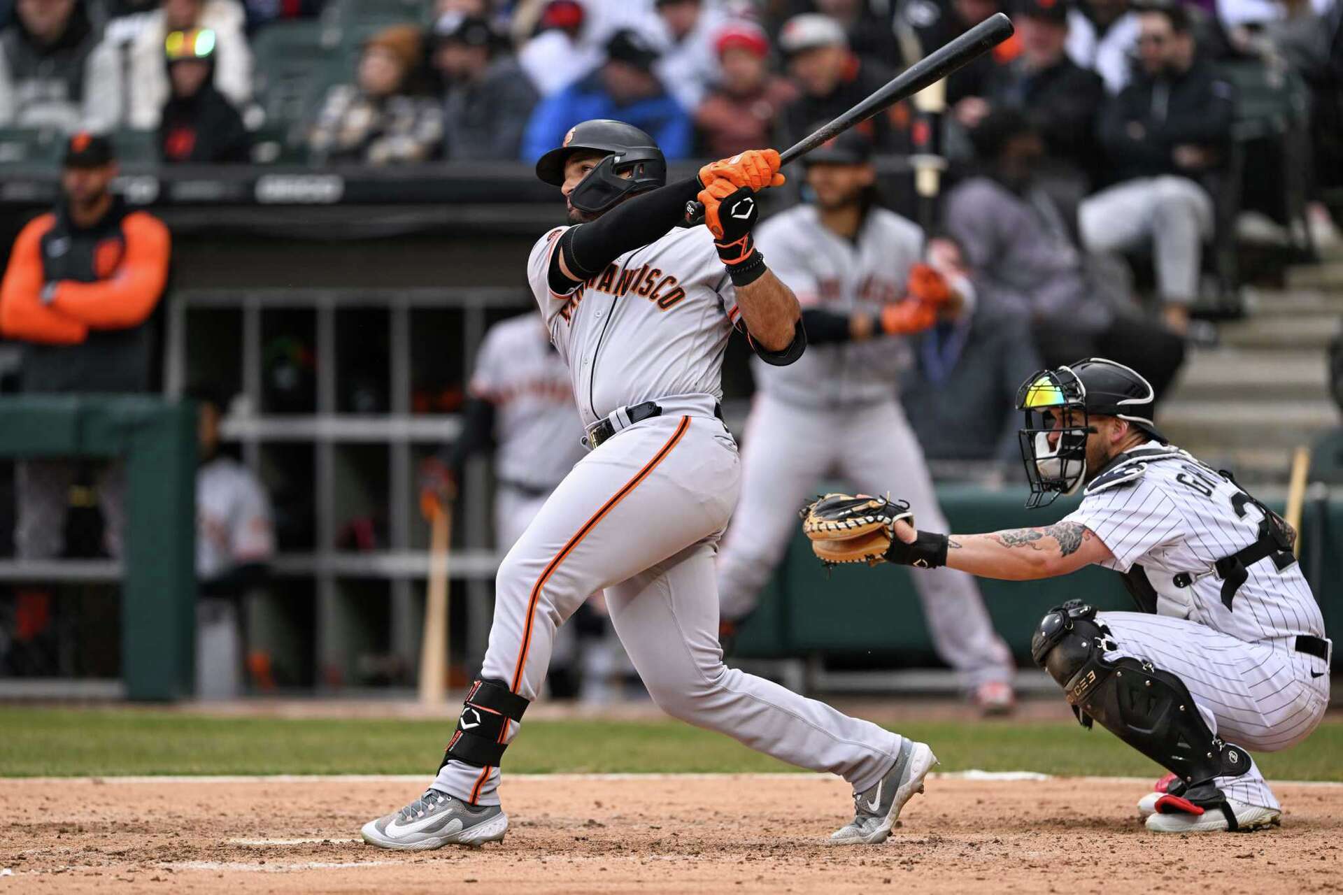 Giants' David Villar, swinging a big bat early, moved up in the lineup