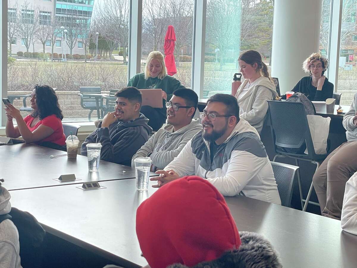 Ferris State University students react to comedian Lafayette Wright