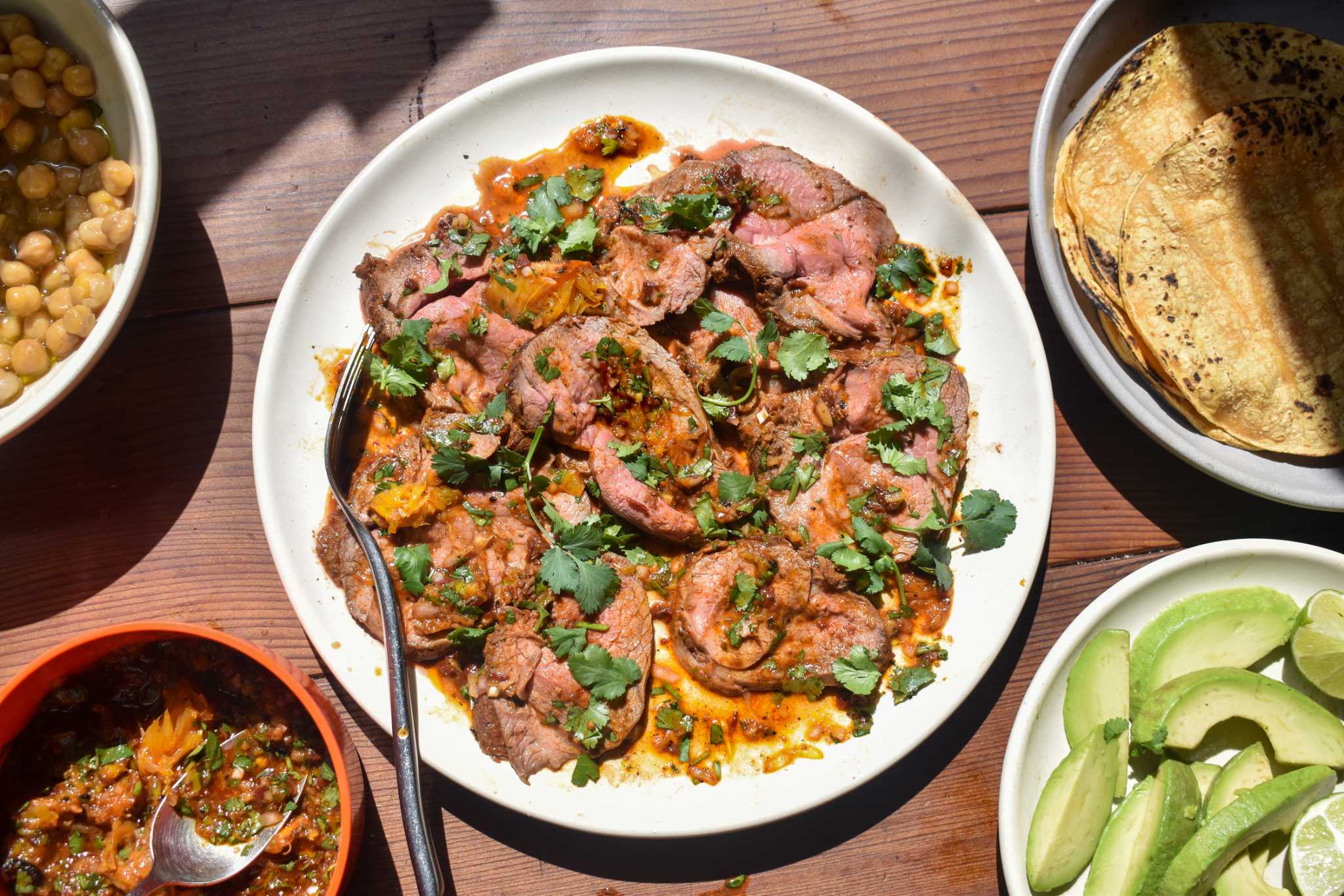 Recipe: Chipotle Roasted Lamb Leg With Orange-Shallot Salsa