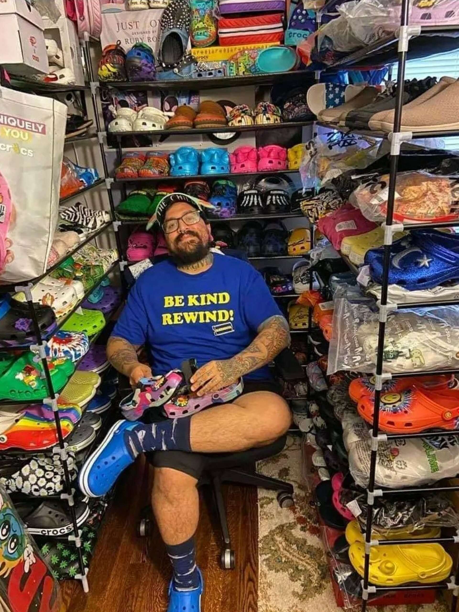 CT 'Croc King' has 2,000+ pairs of Crocs, aims to set record