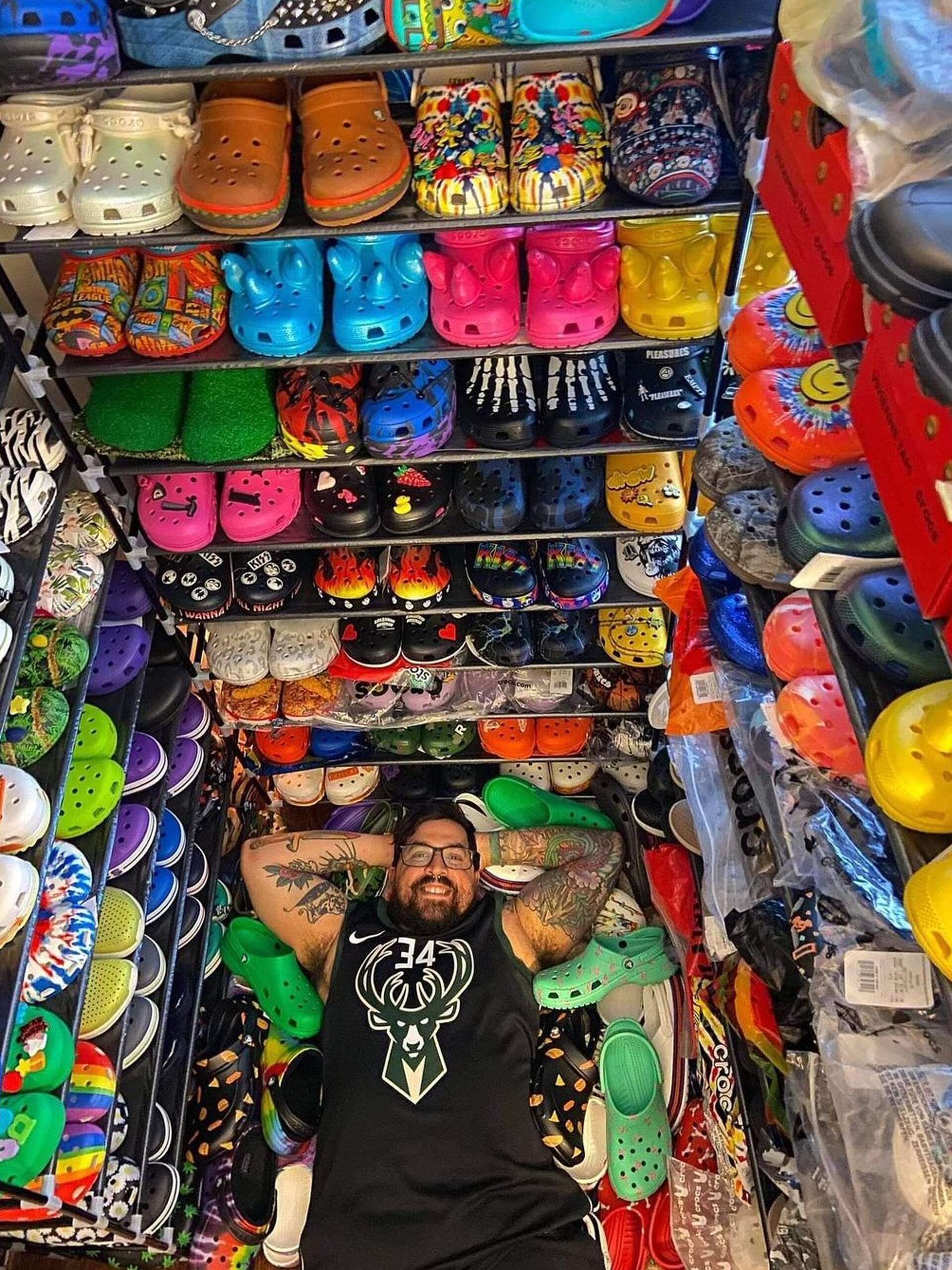 CT 'Croc King' has 2,000+ pairs of Crocs, aims to set record