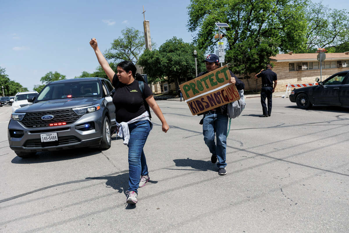 Uvalde students leave school in walkout over gun safety