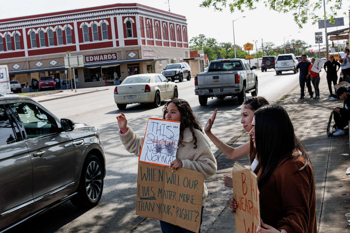 Uvalde students leave school in walkout over gun safety
