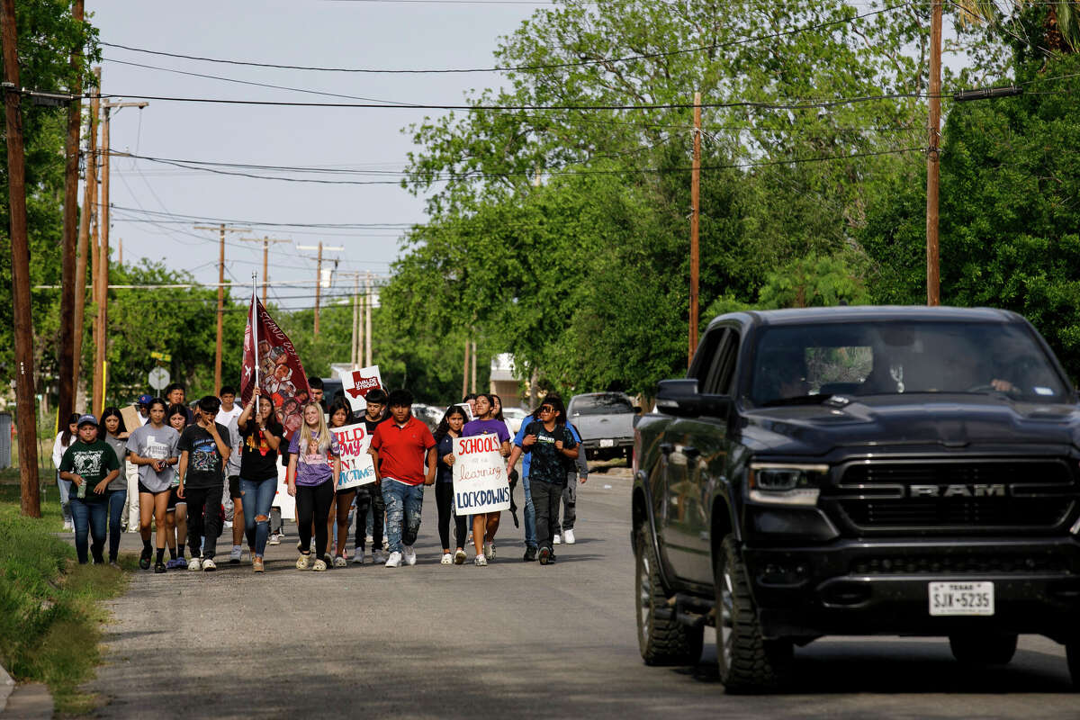 Uvalde students leave school in walkout over gun safety