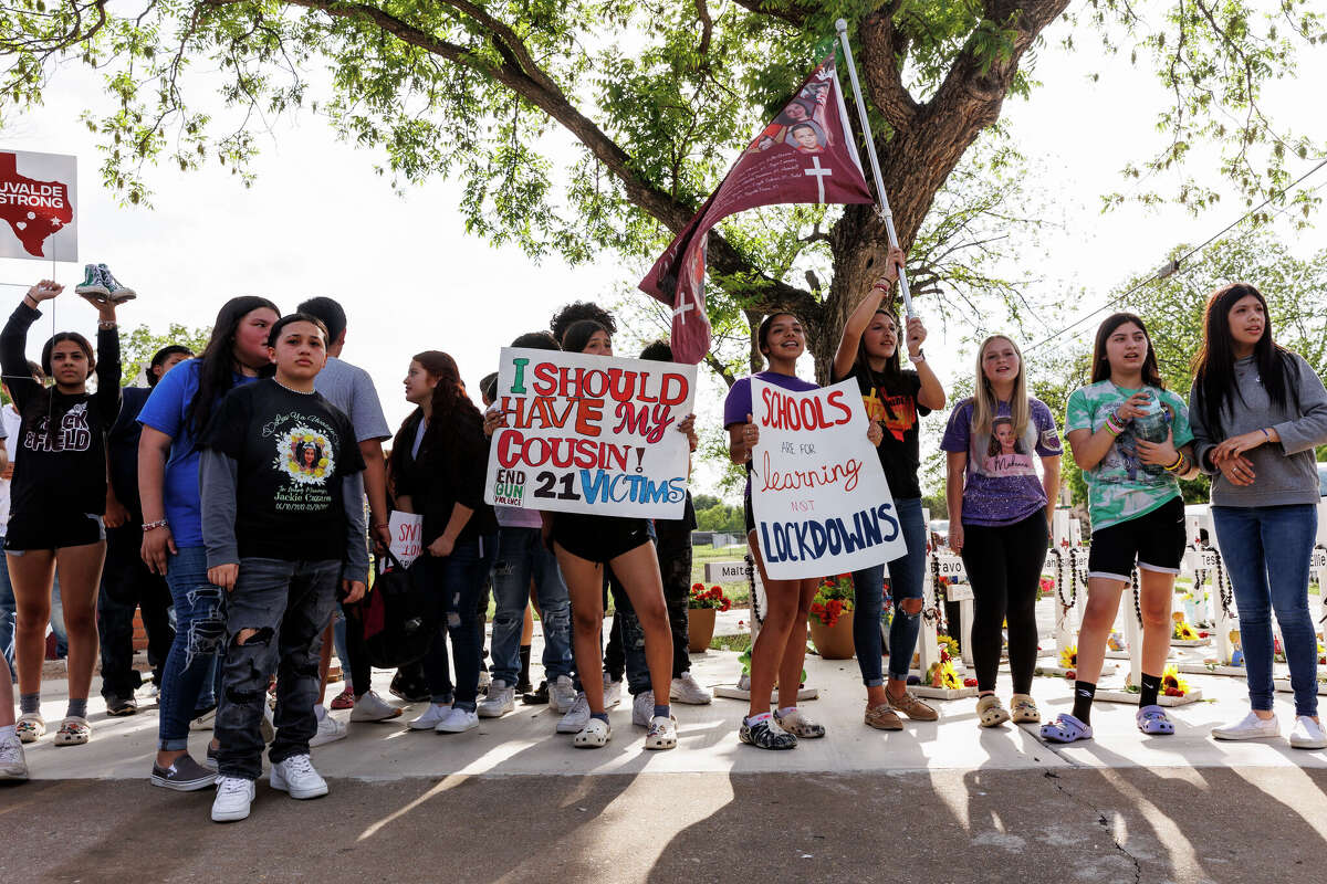 Uvalde students leave school in walkout over gun safety