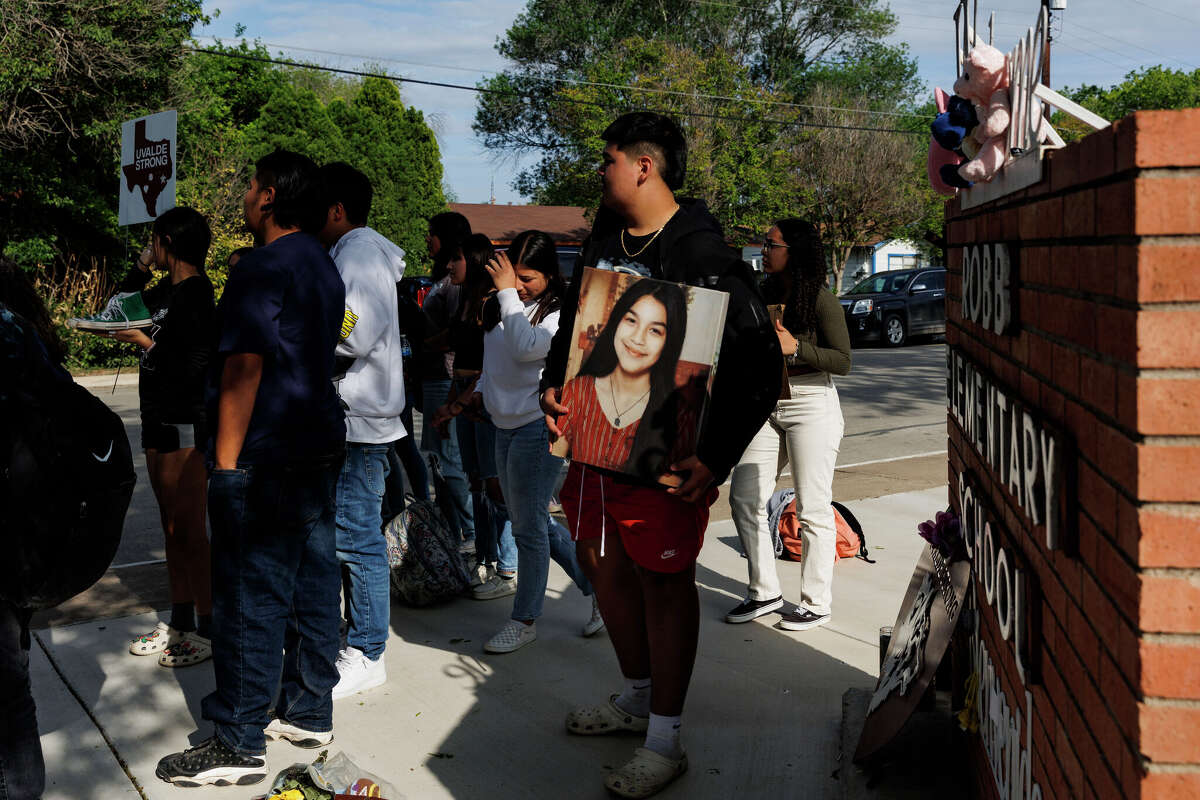 Uvalde students leave school in walkout over gun safety