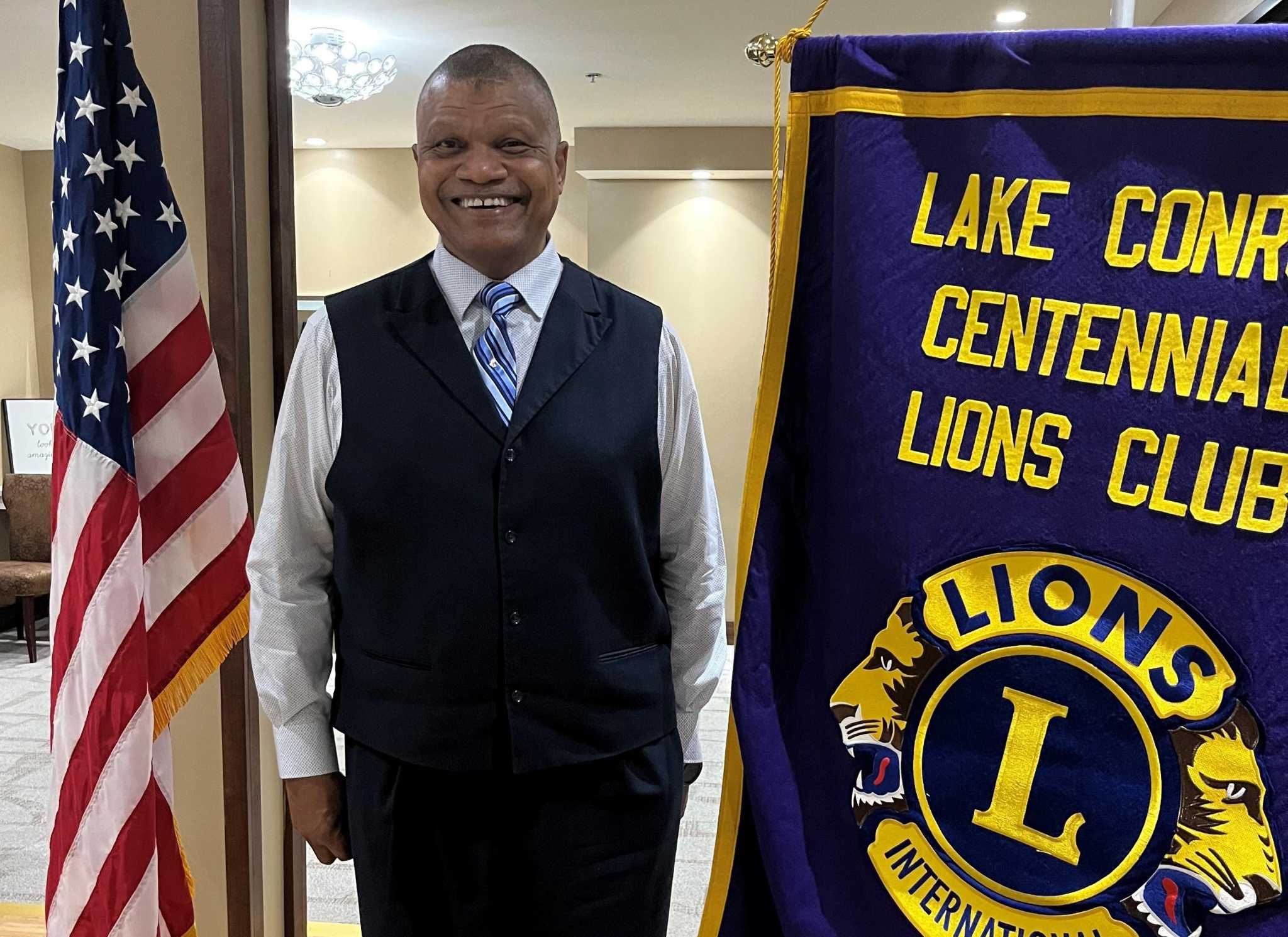 Lake Conroe Lions hear about the Coat of Many Colors ministry