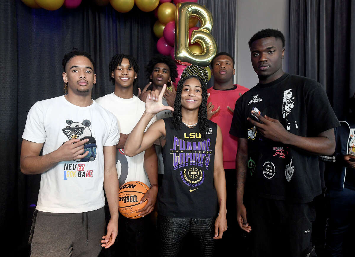 Alexis Morris and Beaumont United players celebrated at hometown event