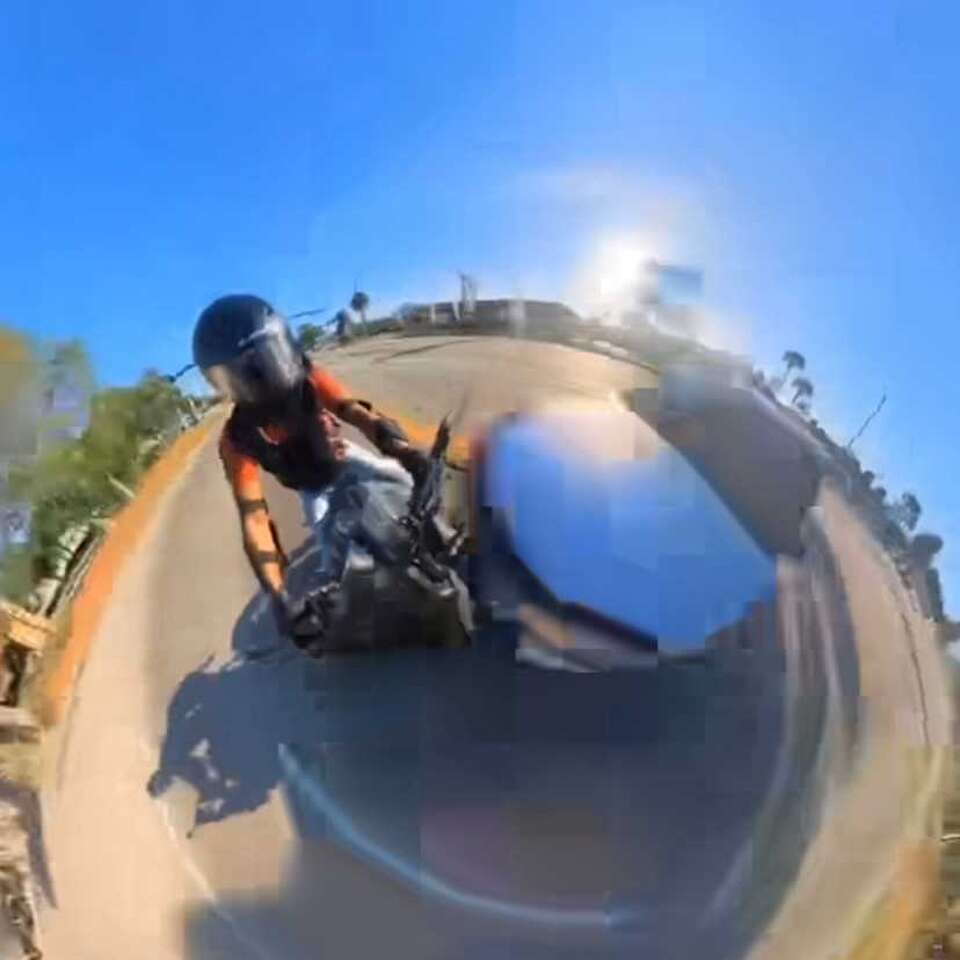 Terrifying video shows Florida motorcyclist struck by car making left turn
