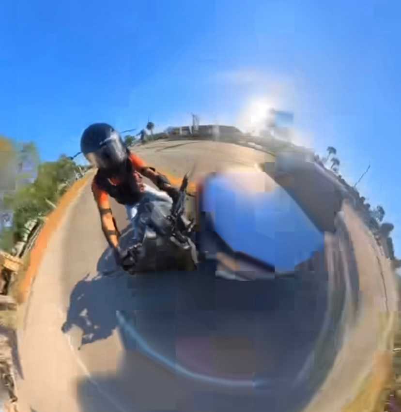 Terrifying video shows Florida motorcyclist struck by car making left turn