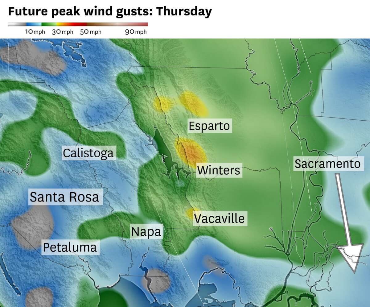 ‘Inside slider’ system to deliver Thursday’s dry winds to the Bay Area