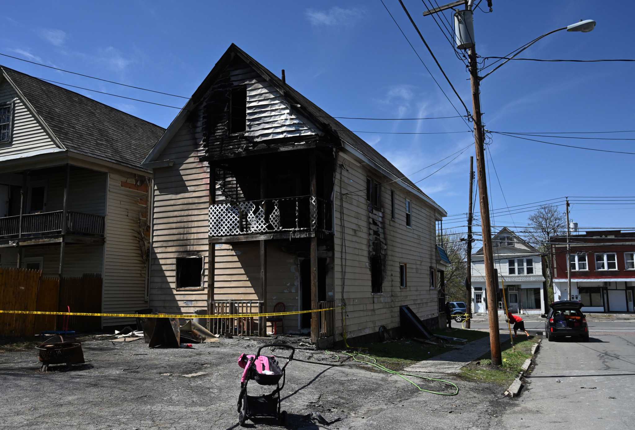 House fire on Schenectady's Van Vranken Avenue sends two to hospital