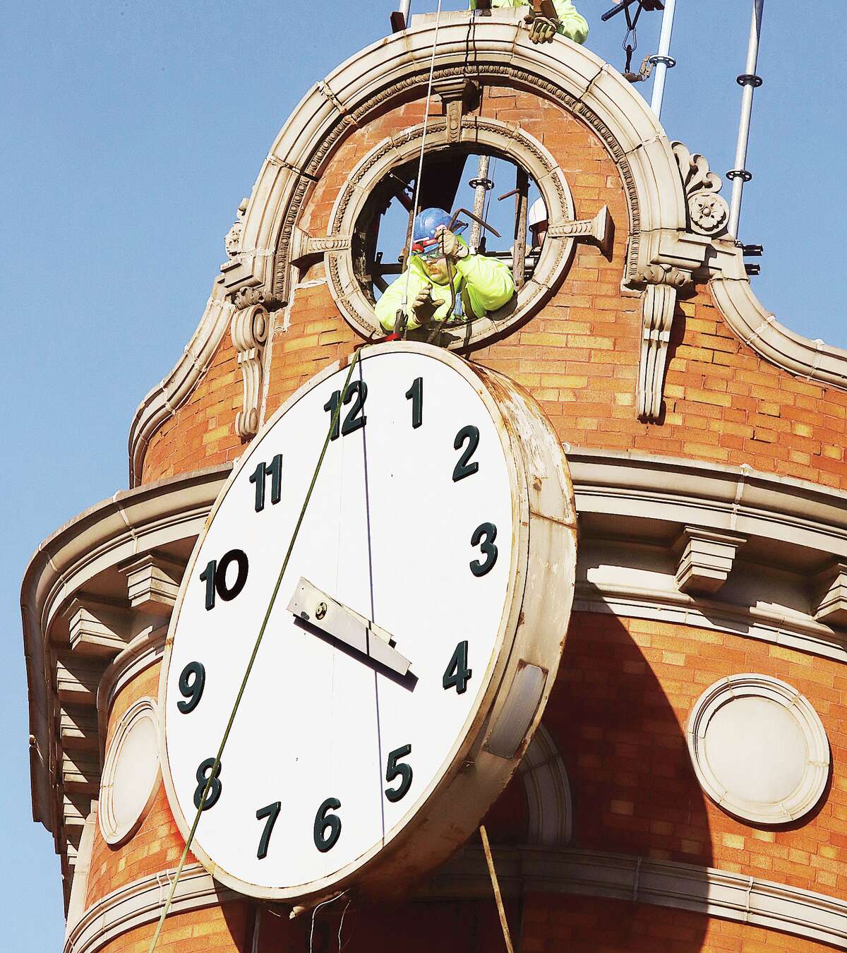 Removal of Wedge clock reveals ornate surround