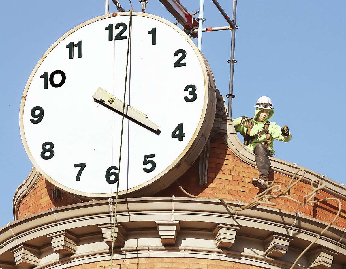 Removal of Wedge clock reveals ornate surround