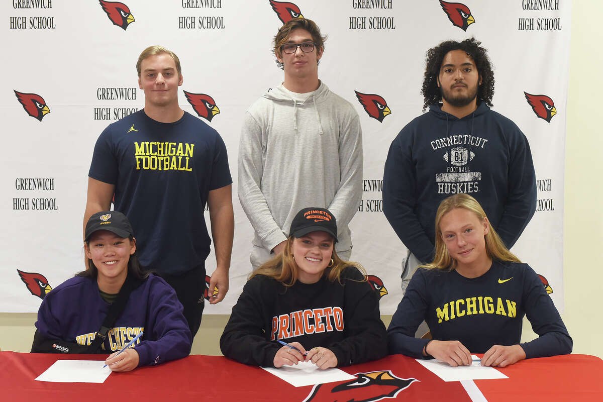 Six Greenwich athletes sign to compete in college sports