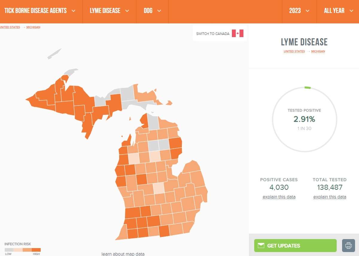 Dogs in Benzie test positive for tick transmitted diseases