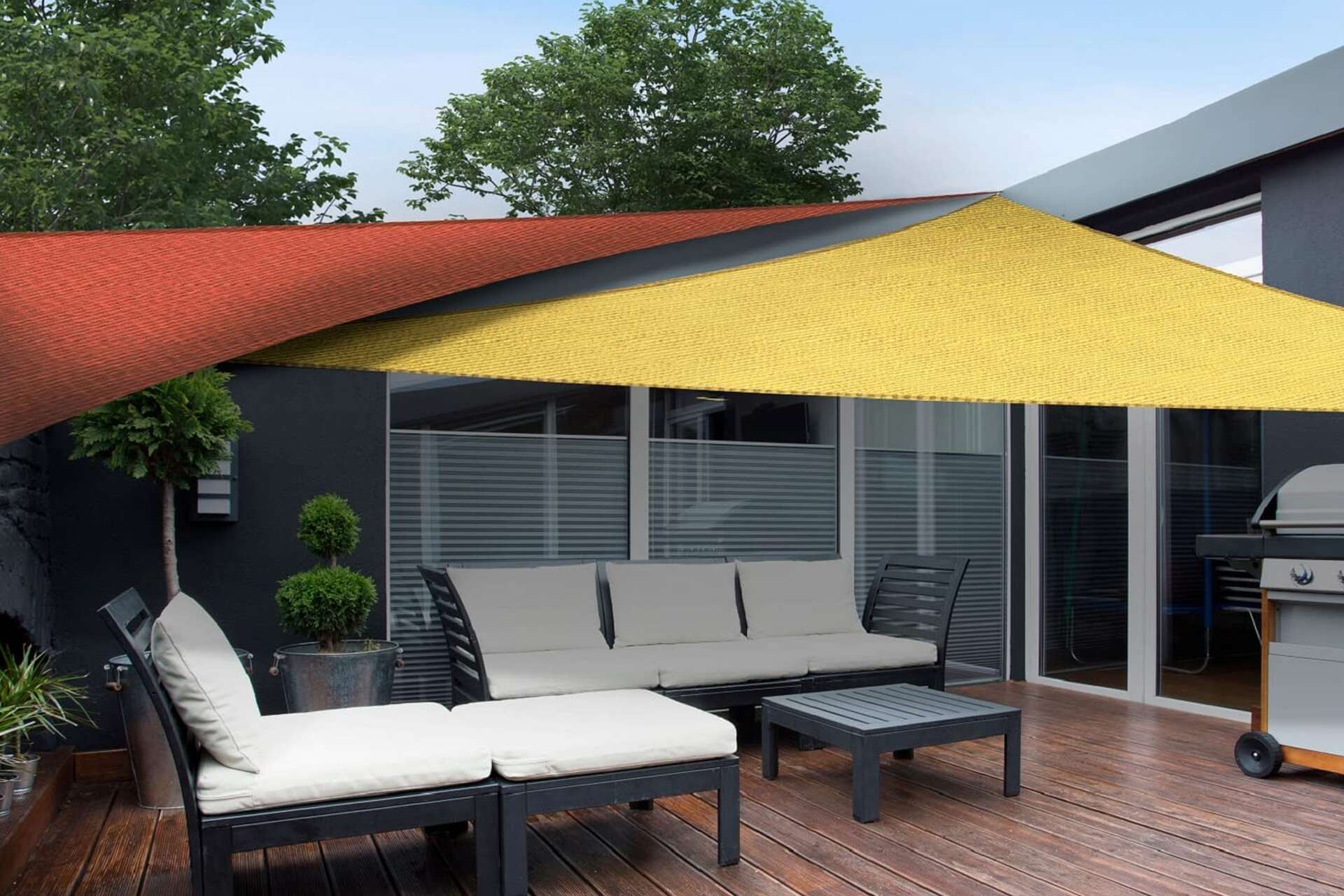 Amazon has a large outdoor sun shade for under $20 today