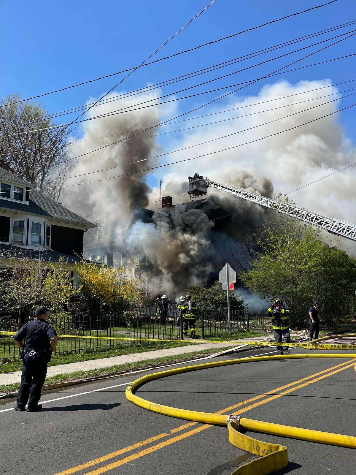Hartford officials: fire kills dog, displaces families