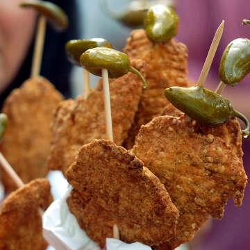 Where to find chicken on a stick during Fiesta in San Antonio