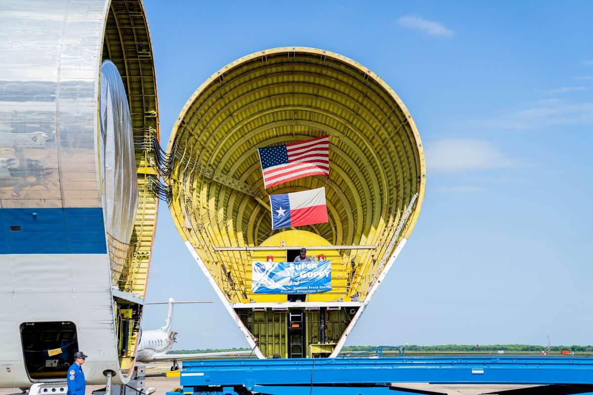 Super Guppy ships space shuttle part to Houston for new space station