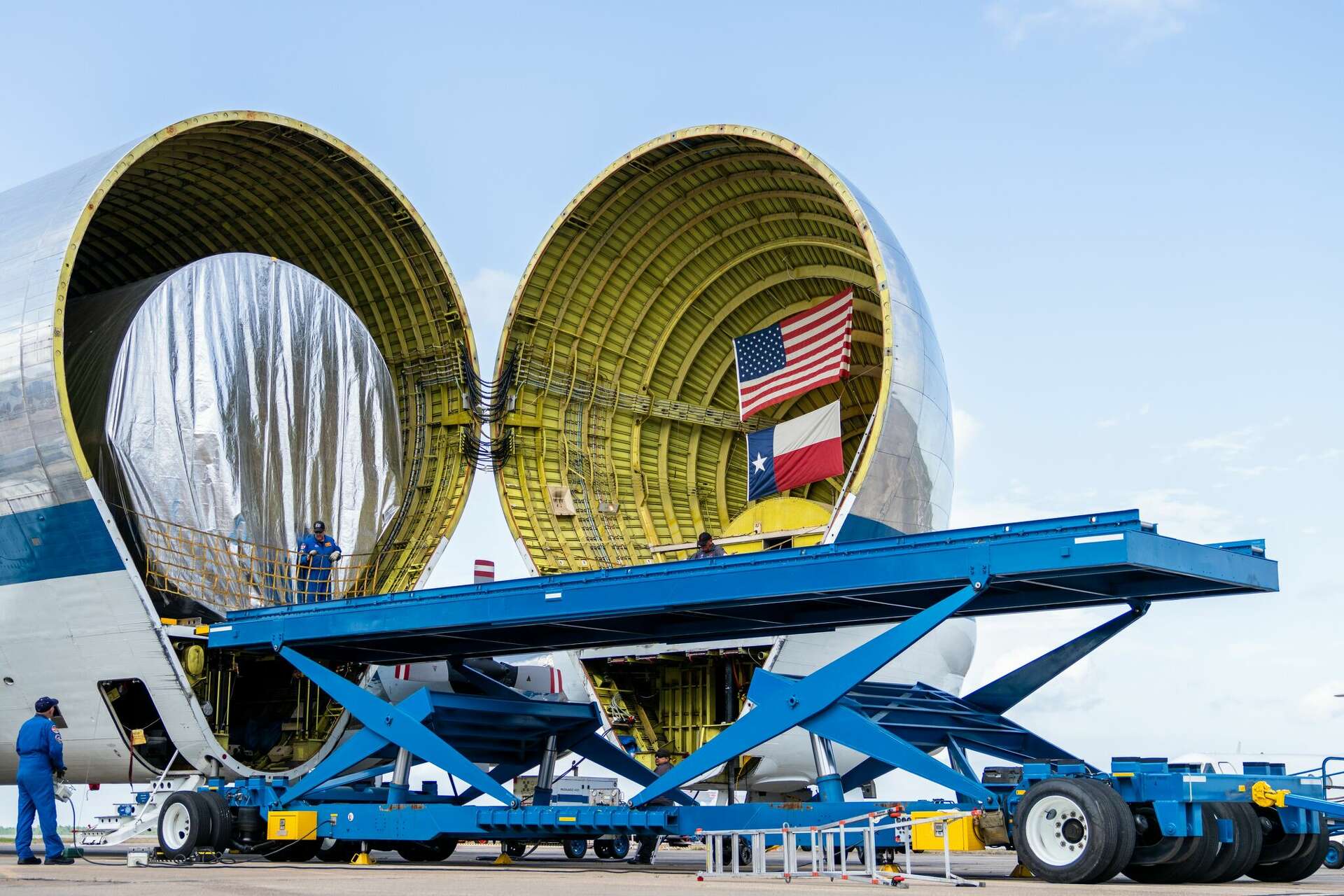 Super Guppy ships space shuttle part to Houston for new space station