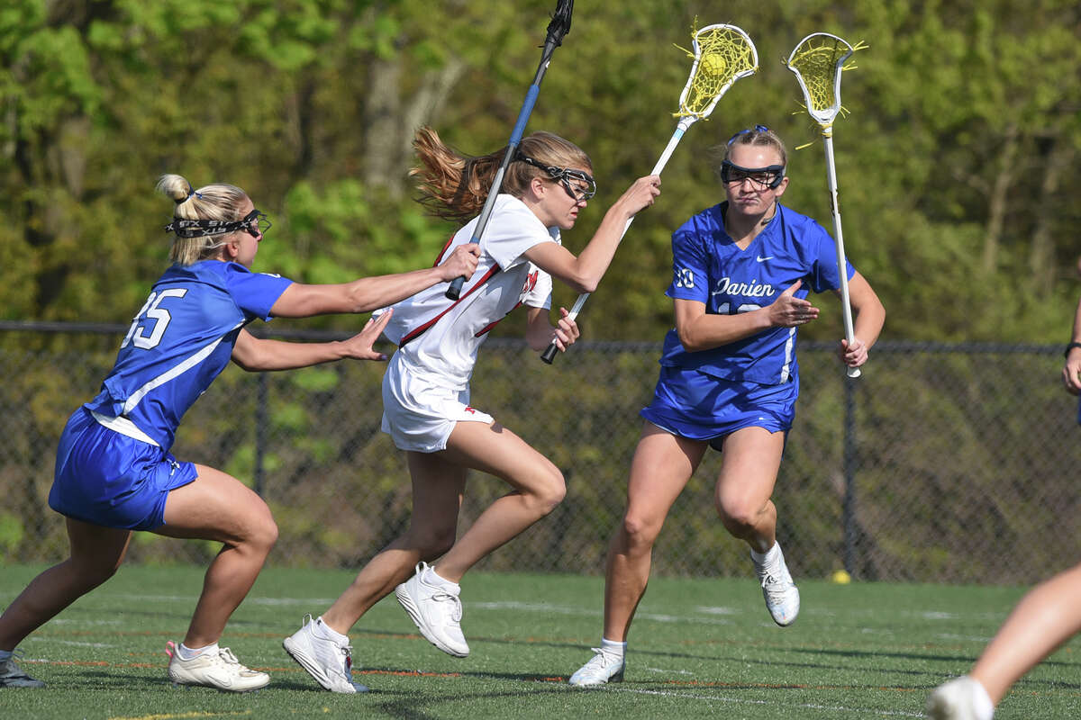 Darien girls lacrosse, Chloe Humphrey, defeat New Canaan