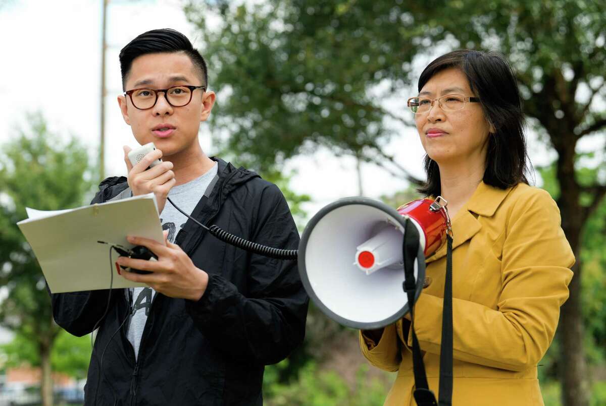 Katy protestors gather opposing bill to ban Chinese from buying land