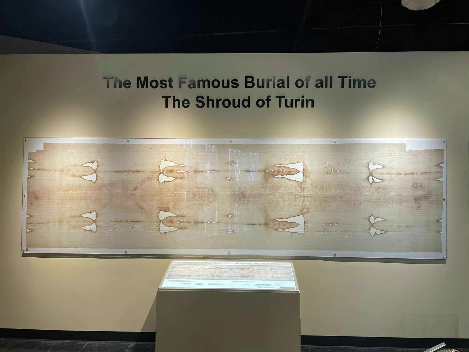 Shroud of Turin replica at National Museum of Funeral History