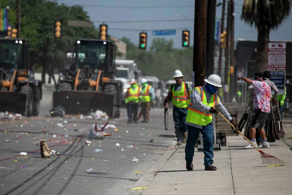 After Fiesta parades and parties, there's a big mess to clean up
