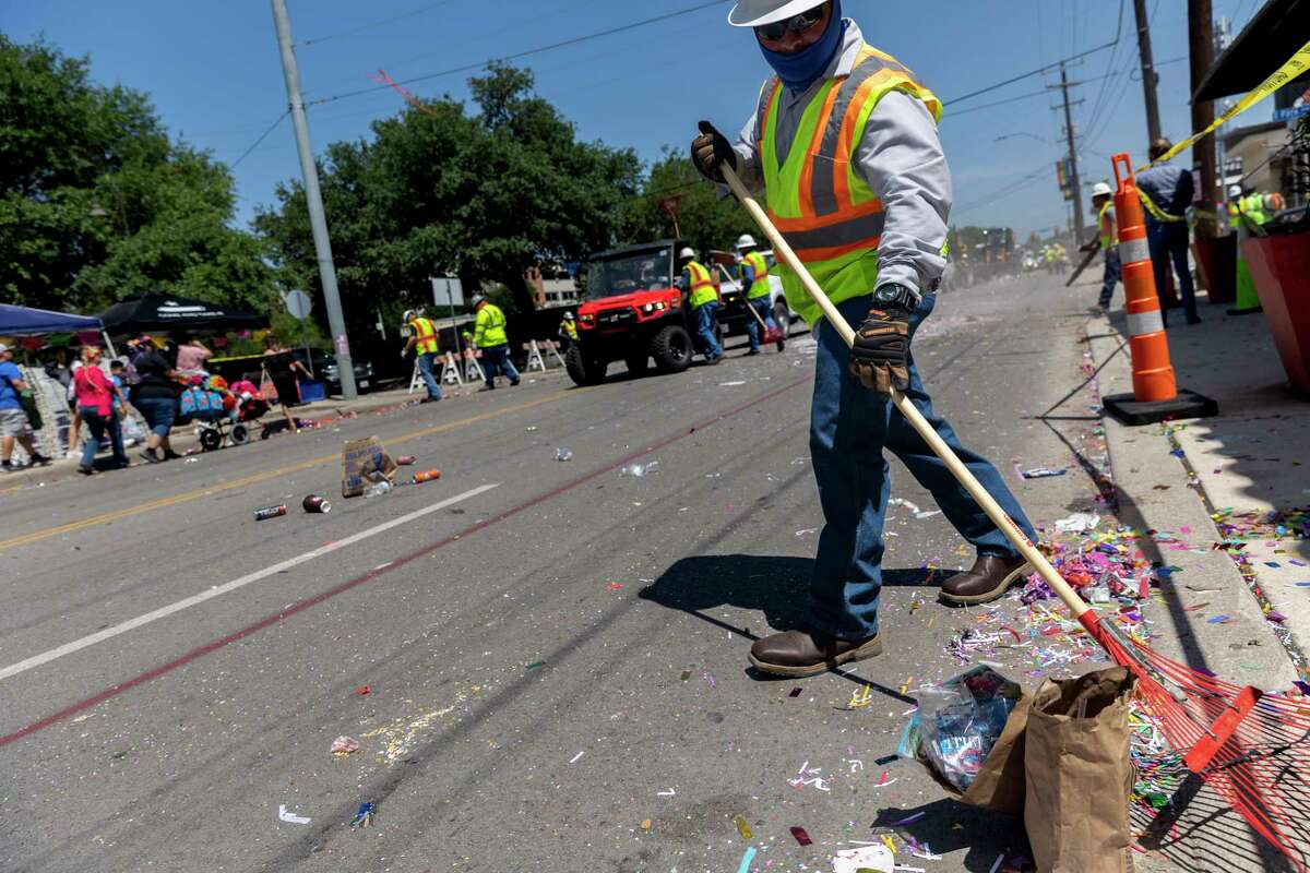 After Fiesta parades and parties, there's a big mess to clean up
