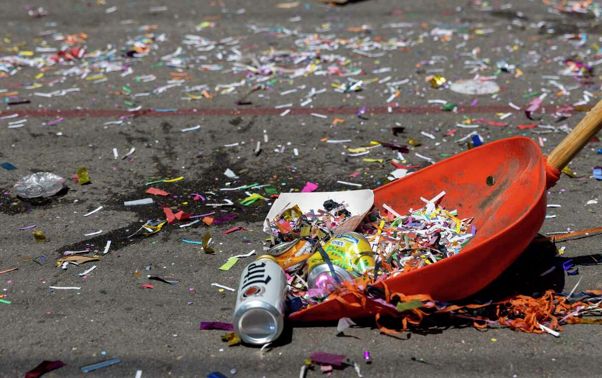 After Fiesta parades and parties, there's a big mess to clean up