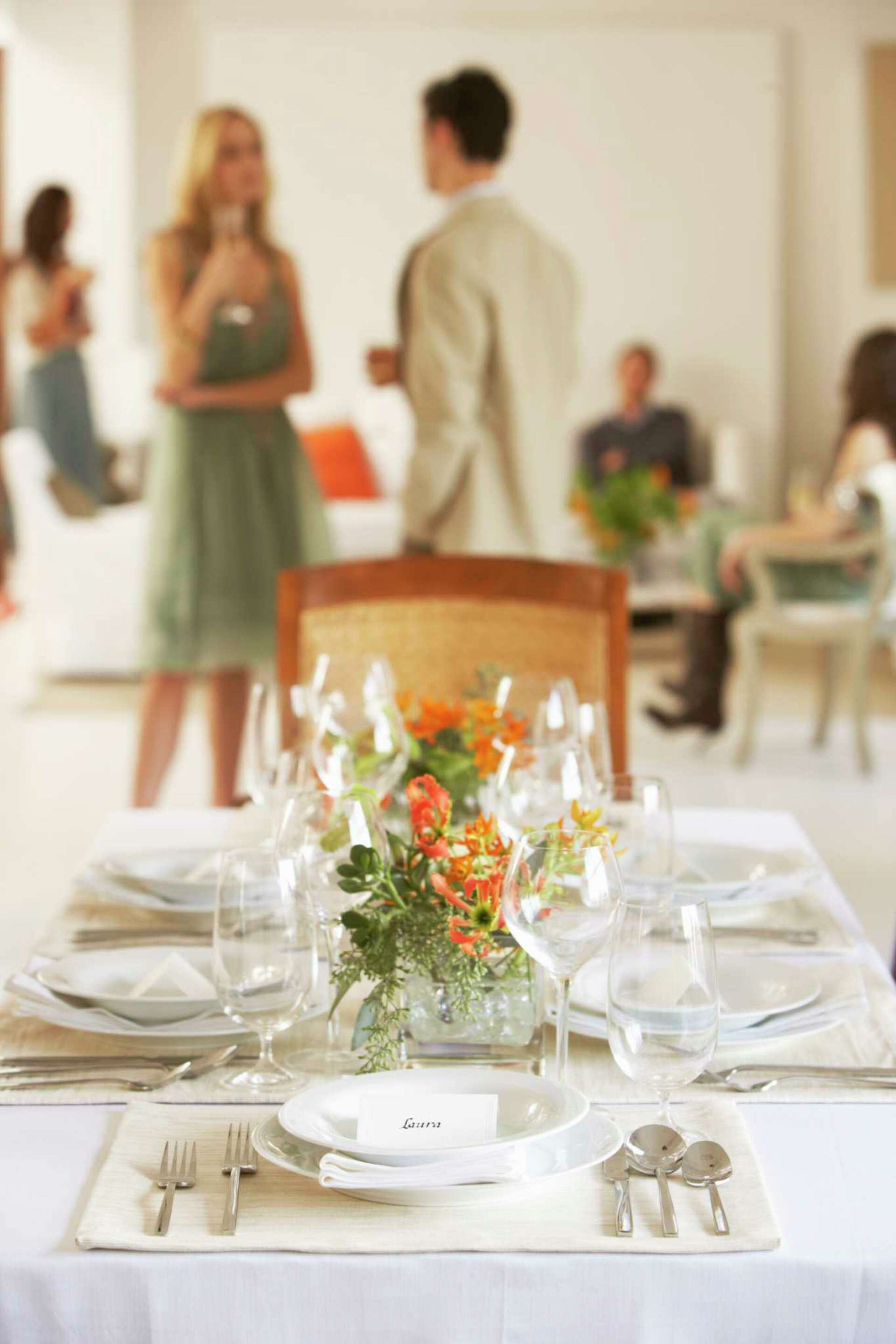 The Correct Table Setting With Coffee Cups and Water Glasses