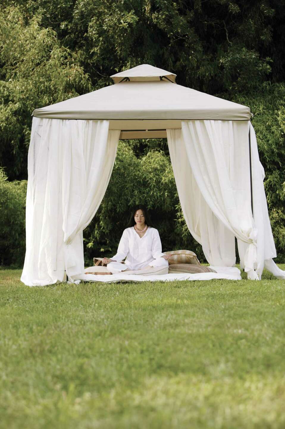 How to Attach Curtains to a Pop-Up Gazebo