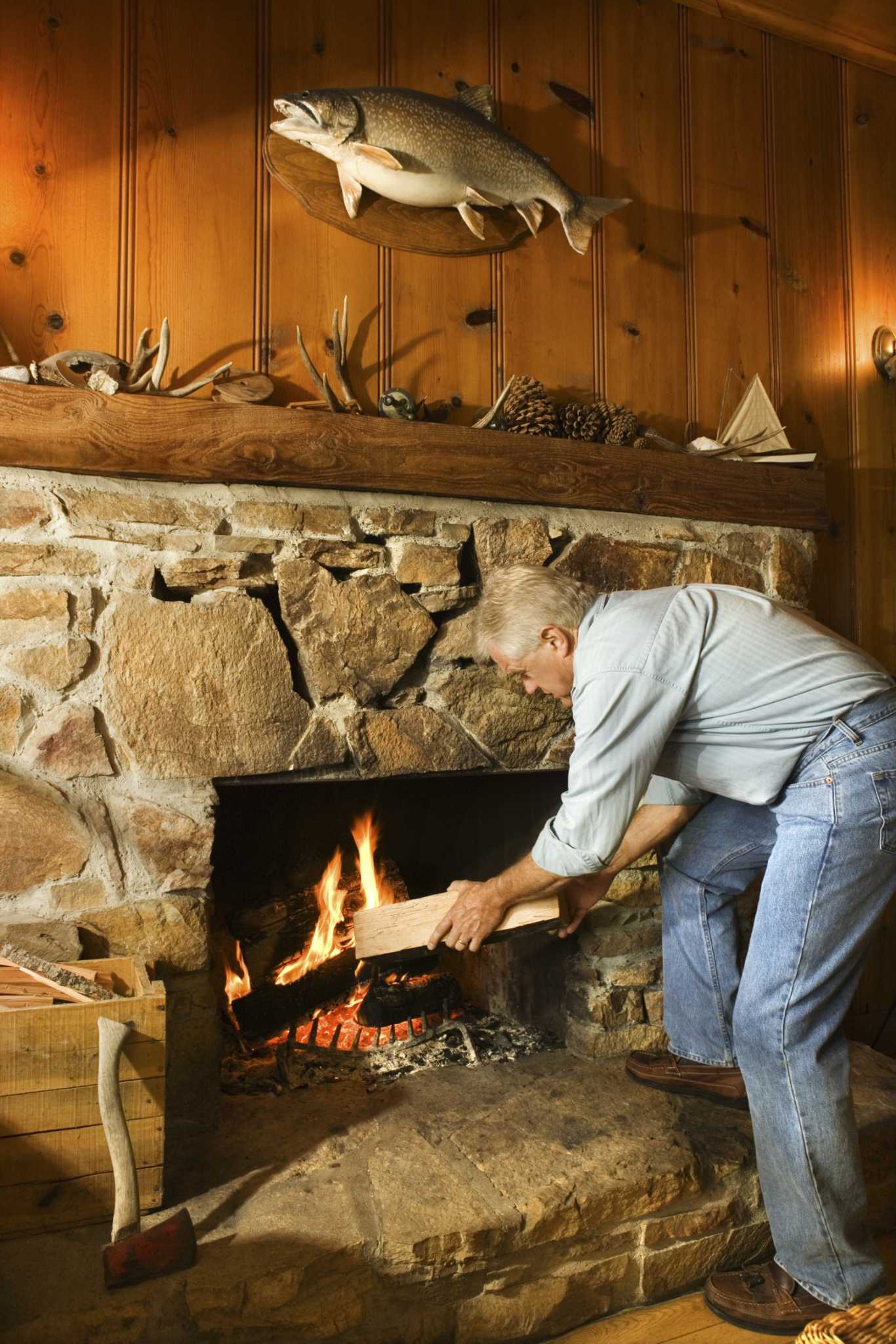 How to Build Floating Shelves on Log Walls