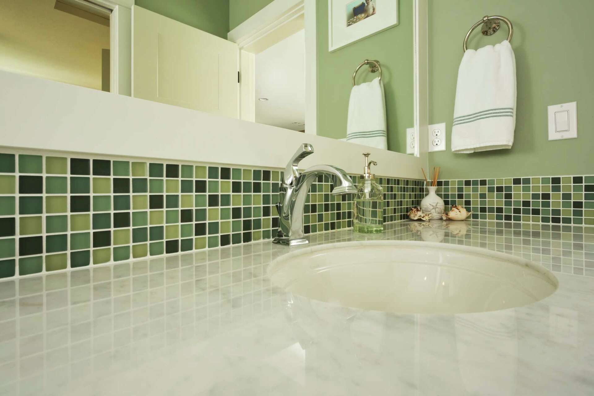 How High Should Receptacles Be Above a Bathroom Counter?