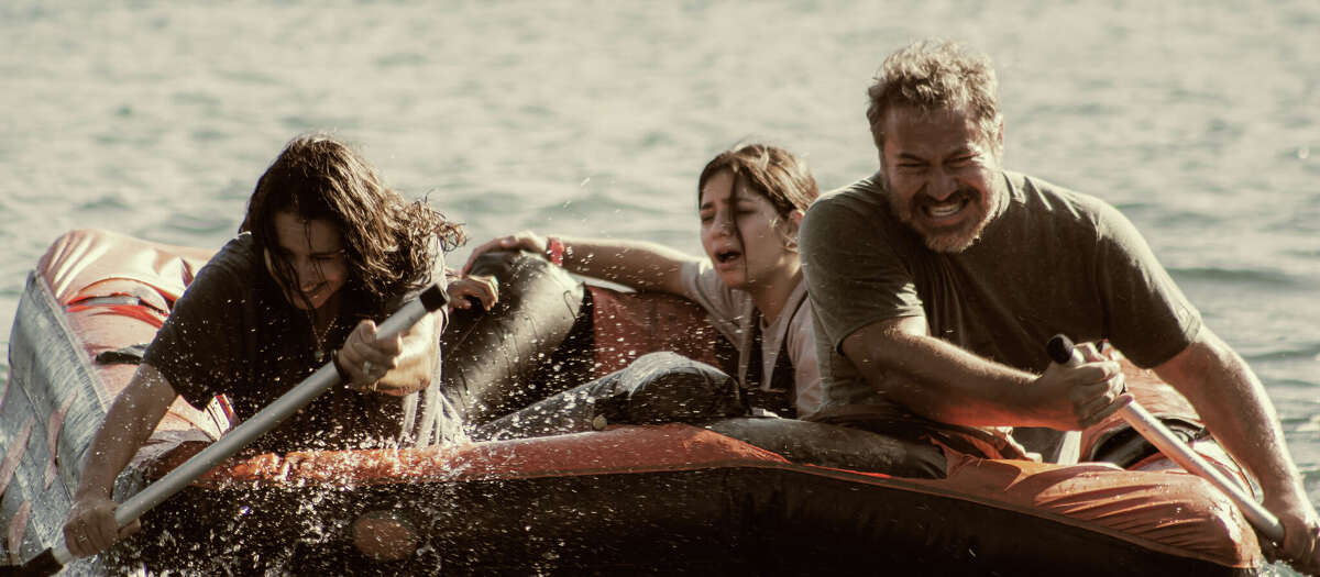 Julio César Cedillo fights killer shark in 'The Black Demon'