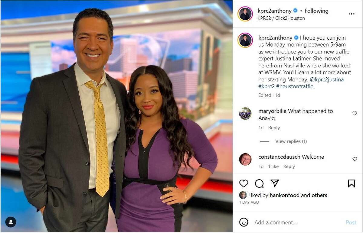 Justina Latimer joins KPRC 2 as TV traffic reporter