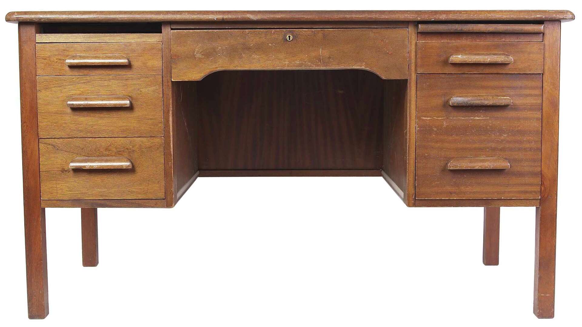 How to Replace a Center Desk Drawer With a Keyboard Tray