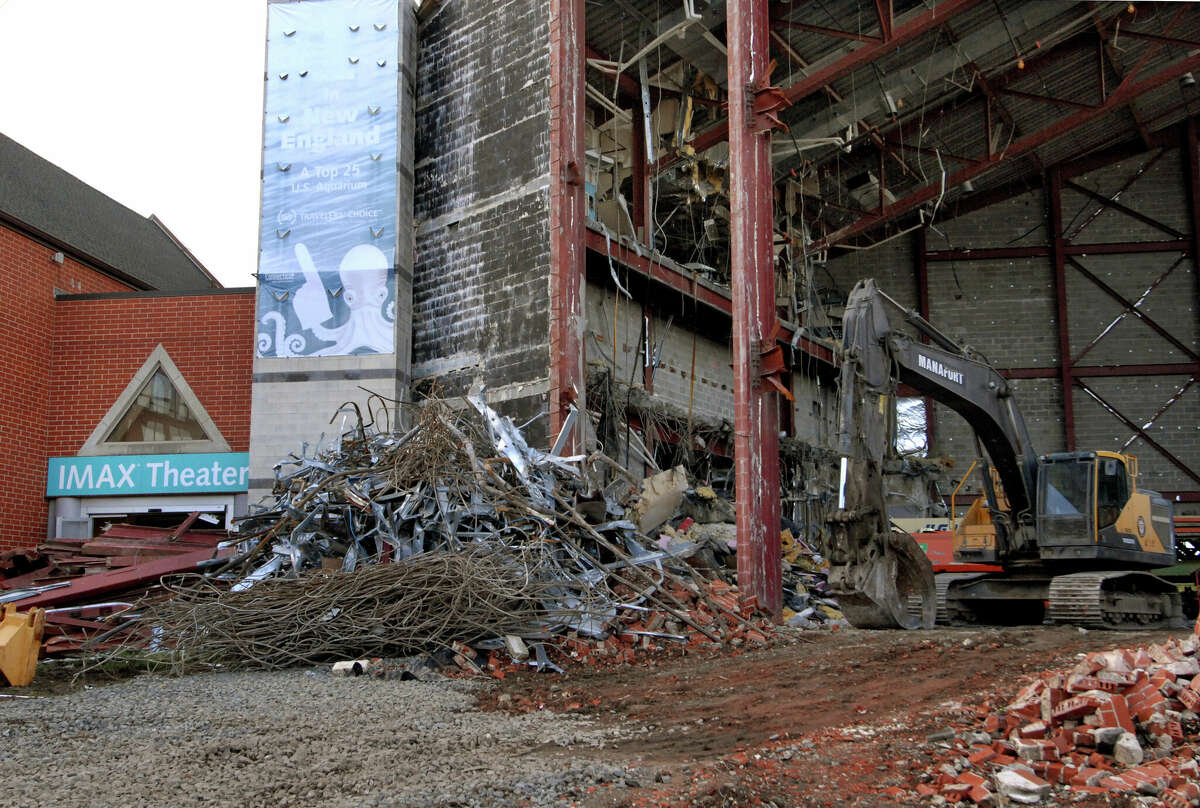 Only the shell of Norwalk's IMAX theater remains after demolition