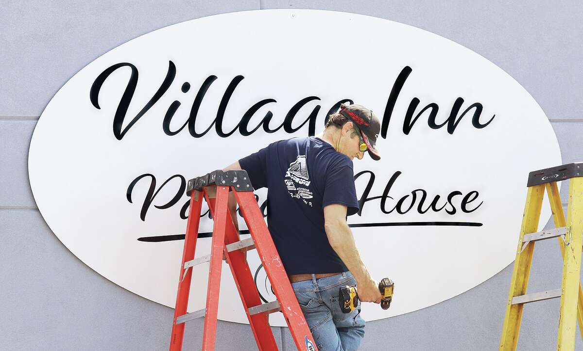 Village Inn in Alton gets new signage